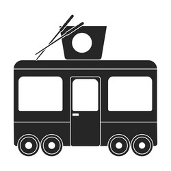 Food trailer iconoutline icon Royalty Free Vector Image