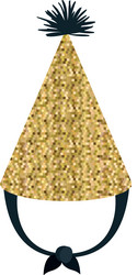 Yellow cone hat Royalty Free Vector Image - VectorStock
