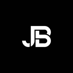 Jb or bj abstract outstanding professional Vector Image