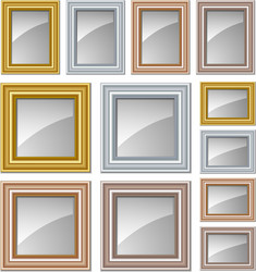 Wooden picture frame Royalty Free Vector Image