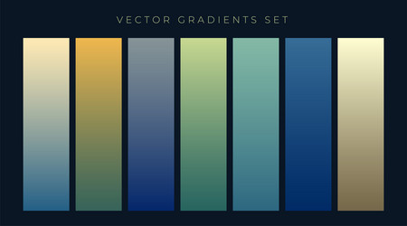 Elegant set of colorful web gradients Royalty Free Vector