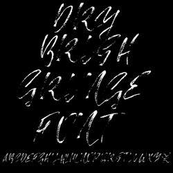 Retro brush script lettering font handwritten Vector Image