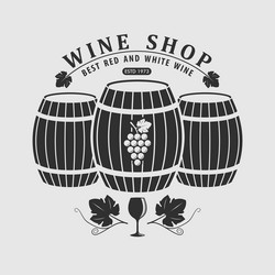Wine shop poster banner template vintage Vector Image