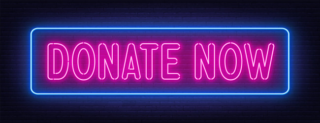 End neon sign on brick wall background Royalty Free Vector