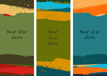 Set of hand drawn banners with round frame Vector Image