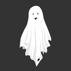 Ghost icon or sheet gost bogle cartoon black Vector Image