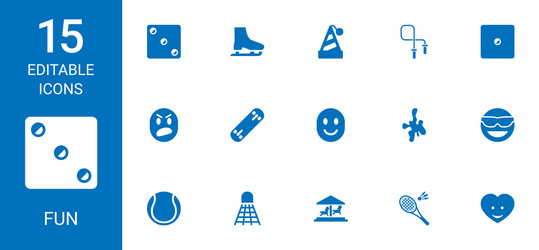 15 fun icons Royalty Free Vector Image - VectorStock
