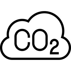 Carbon neutral round icon Royalty Free Vector Image