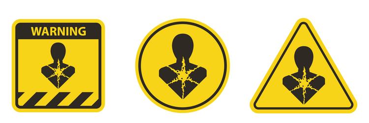 Health hazard symbol labellonger term Royalty Free Vector