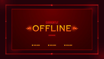 Offline stream banner design Royalty Free Vector Image