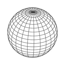 Simple classic globe wireframe set Royalty Free Vector Image
