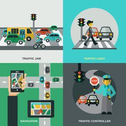 Traffic infographics set Royalty Free Vector Image