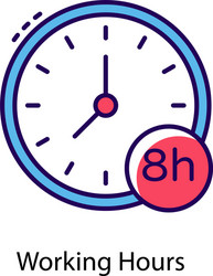 Working hours Royalty Free Vector Image - VectorStock