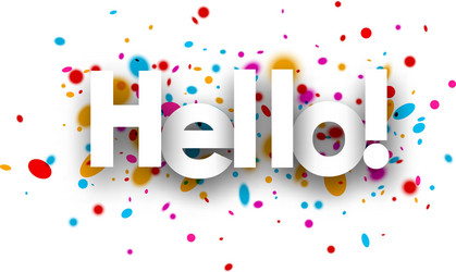 Hello paper banners Royalty Free Vector Image - VectorStock