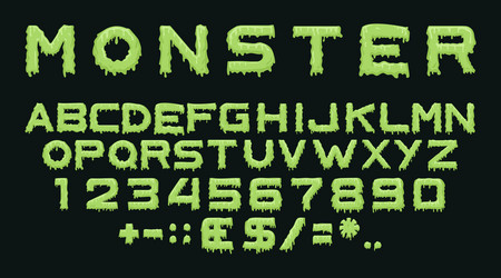 Monster alphabet Royalty Free Vector Image - VectorStock