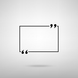 Quote text box on white background Royalty Free Vector Image