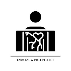 Angiography pixel perfect linear icon Royalty Free Vector