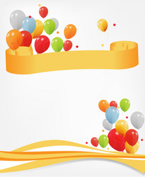 Balloons header template Royalty Free Vector Image