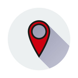 Location icon on white background Royalty Free Vector Image