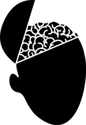Mental health concept open head showing brain Vector Image