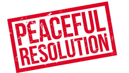 Peaceful resolution rubber stamp Royalty Free Vector Image