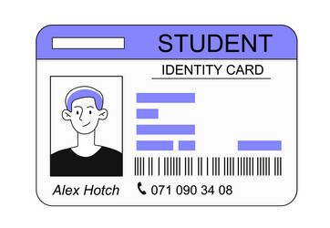 Student id card Royalty Free Vector Image - VectorStock