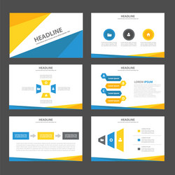 Yellow presentation templates infographic design Vector Image