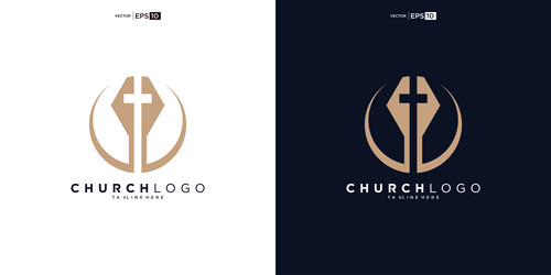 Church logo design inspiration church logo Vector Image