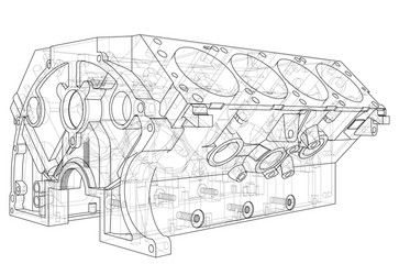 Diesel engine Royalty Free Vector Image - VectorStock