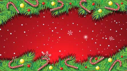 Festive christmas background with ornaments Vector Image