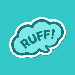 Cartoon comics dog bark sound effect Royalty Free Vector