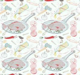 Seamless fish background Royalty Free Vector Image