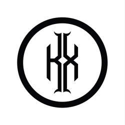 Xk logo monogram abstract infinity shape images Vector Image