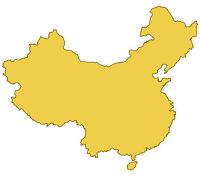 China contour map Royalty Free Vector Image - VectorStock