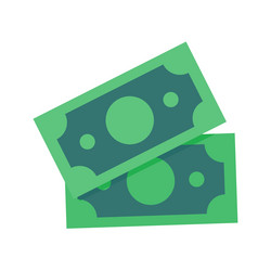 Money icon green dollar bills that are very Vector Image