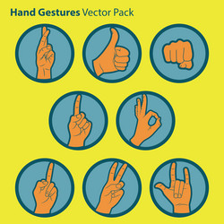 Number one finger sign up gesture icon Royalty Free Vector