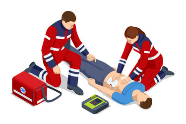 Cardiopulmonary resuscitation cpr emergency aid Vector Image