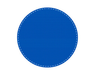 Round patch with stitches Royalty Free Vector Image