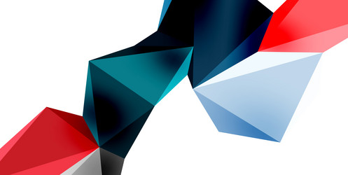 3d low poly triangle design elements Royalty Free Vector