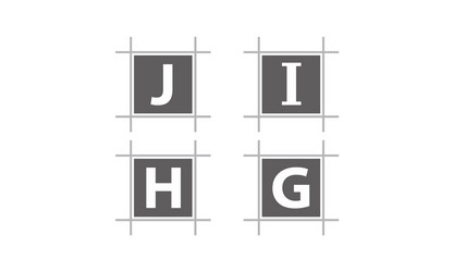 Box abbreviation template set Royalty Free Vector Image