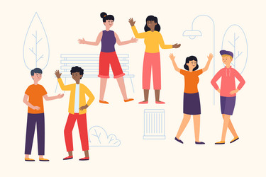 Group people background composition Royalty Free Vector