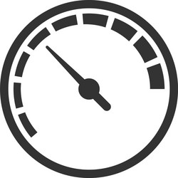 Gauge linear icon round measurement indicator Vector Image