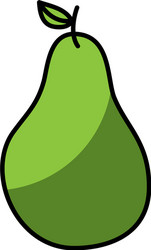 Ripe pear slice Royalty Free Vector Image - VectorStock