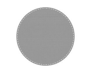 Round patch with stitches Royalty Free Vector Image