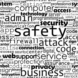 Safety programming background Royalty Free Vector Image