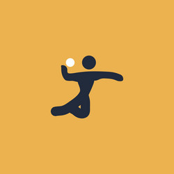 Stylized Silhouette Volleyball Vector Images (51)