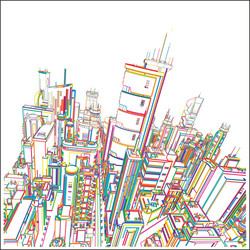 Taguig philippines skyline with color buildings Vector Image