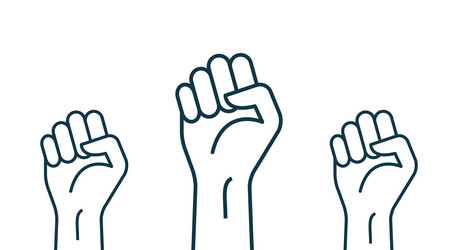 Fist bump icon hand strong fight Royalty Free Vector Image