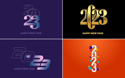 New 2023 year typography design 2023 numbers Vector Image