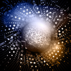 Party background with mirror ball Royalty Free Vector Image